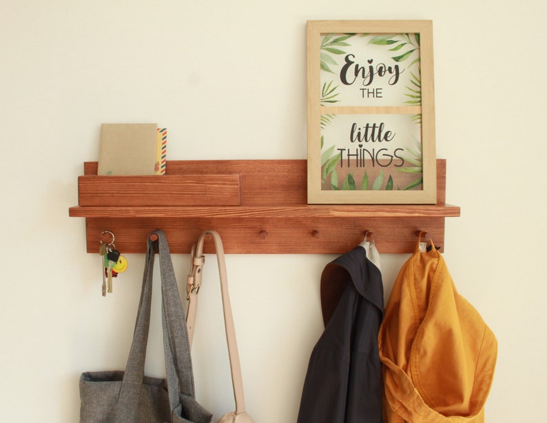 Wooden Peg Coat Rack Entryway Organization - Etsy