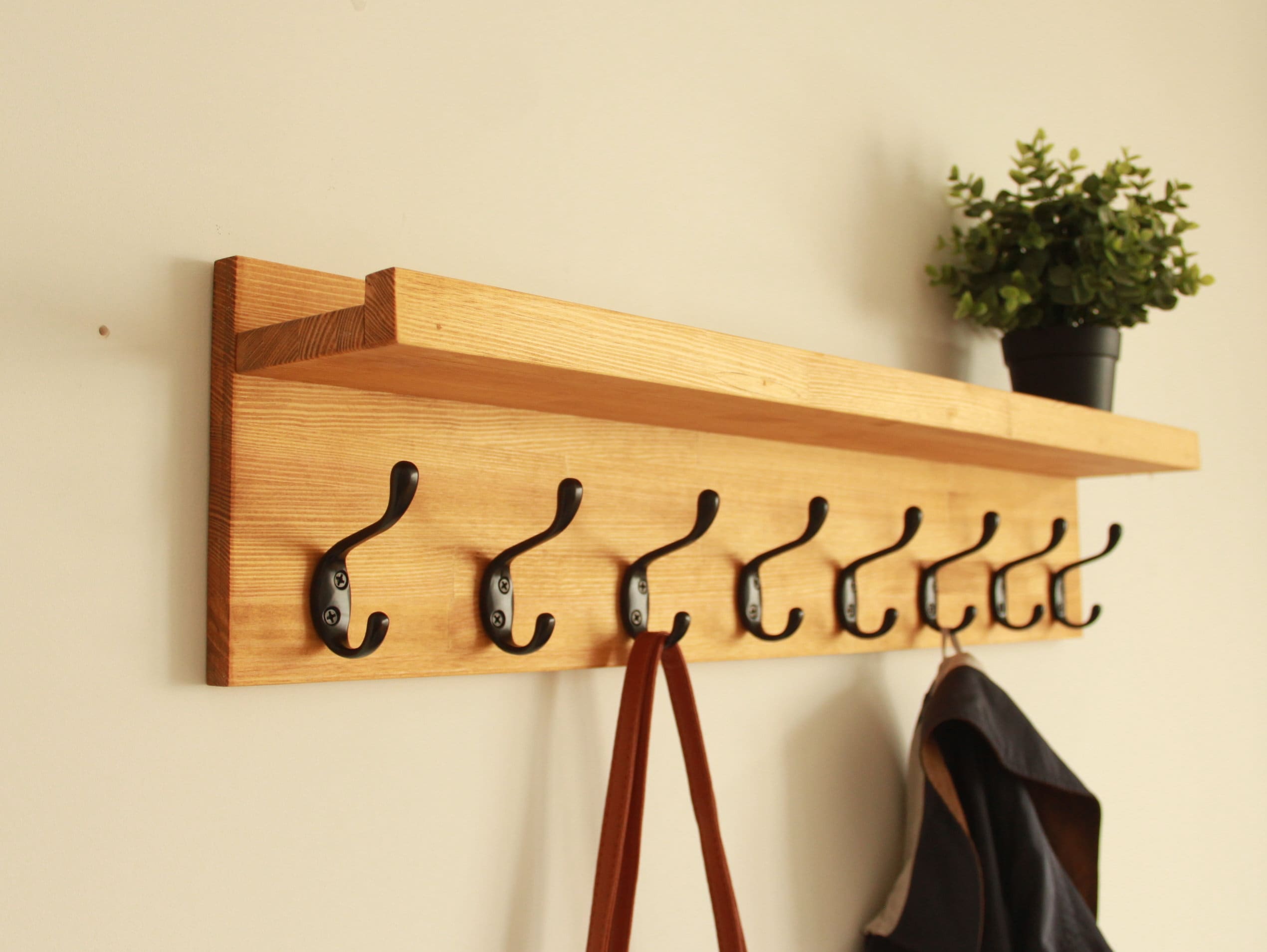 Mudroom Hook Coat Rack Furniture Wooden Towel Rack for - Etsy