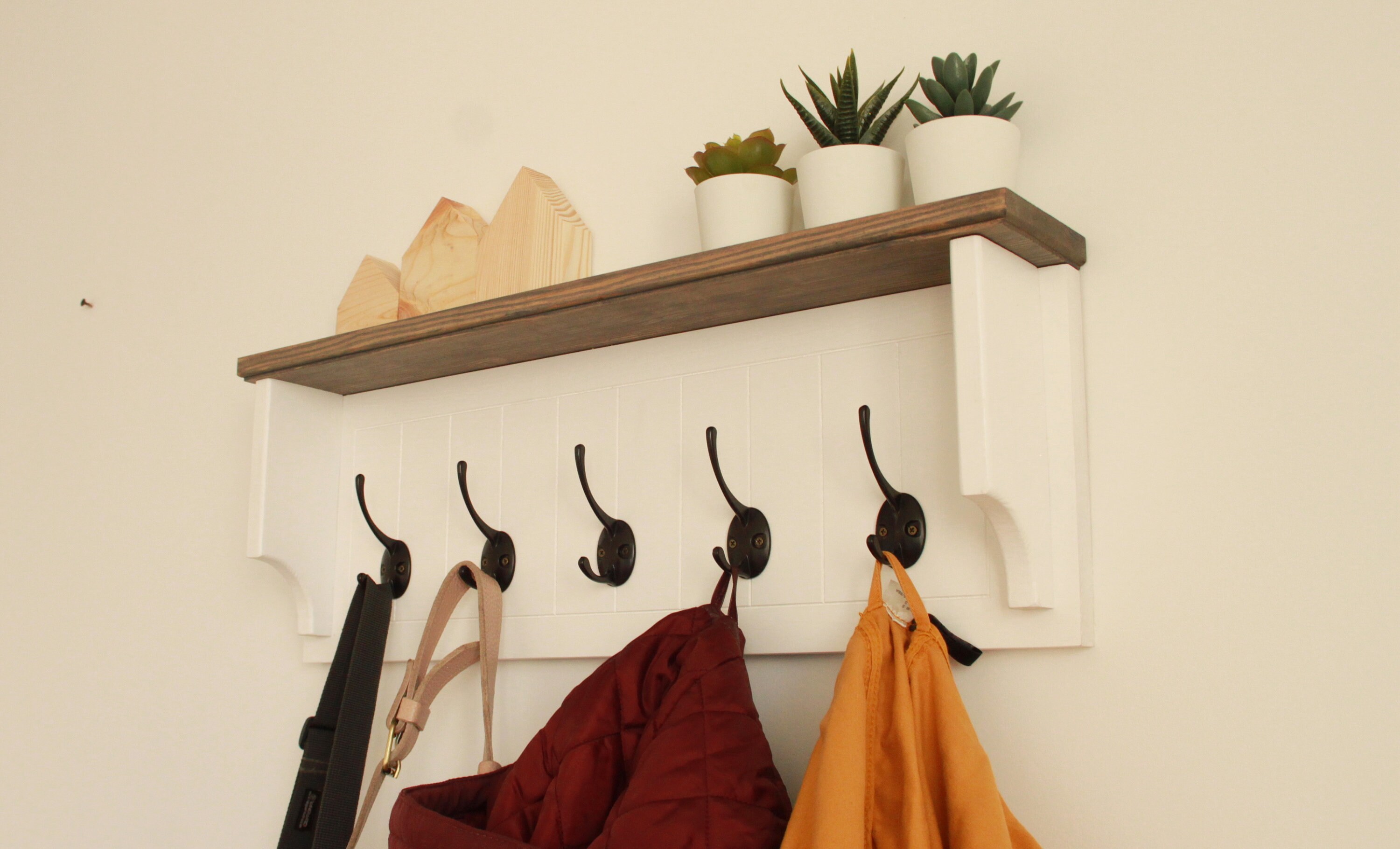 Wall coat rack coat hanger wall mount farmhouse decor | Etsy