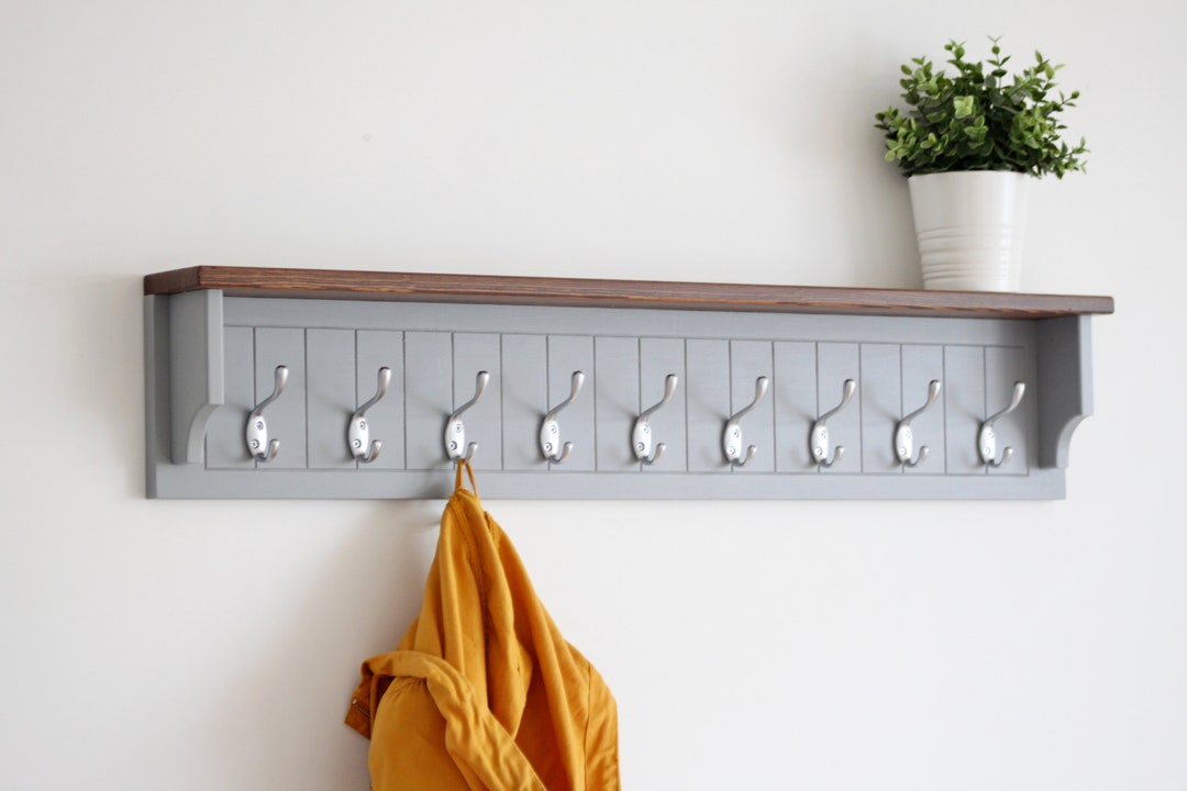 Coat Rack Wall Mount, Entryway Shelf - Etsy