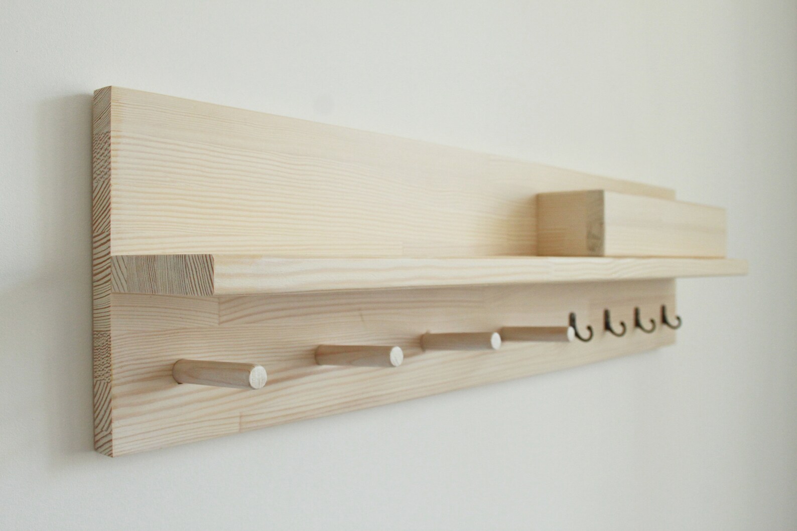 Coat Rack With Shelf Entryway Organizer Key Holder for Wall - Etsy