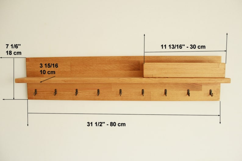 Key and Coat Rack Entryway Key Holder for Wall Mail - Etsy