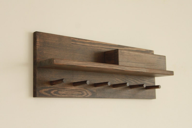 Wooden Peg Coat Rack Entryway Organization - Etsy