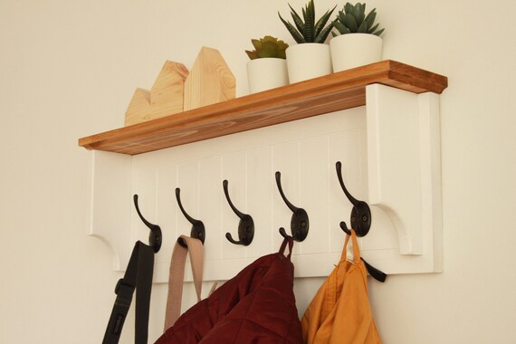 Coat Rack Wall Mount Entryway Shelf | Etsy
