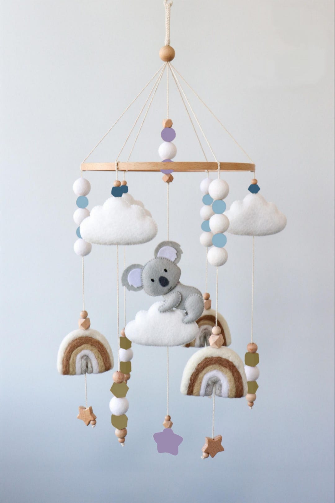 Koala Baby Mobile for Crib, Australian Animals Nursery Decor, Stars ...