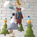 Bear Mobile Woodland Mobile Felt Mobile Mountains Nursery - Etsy