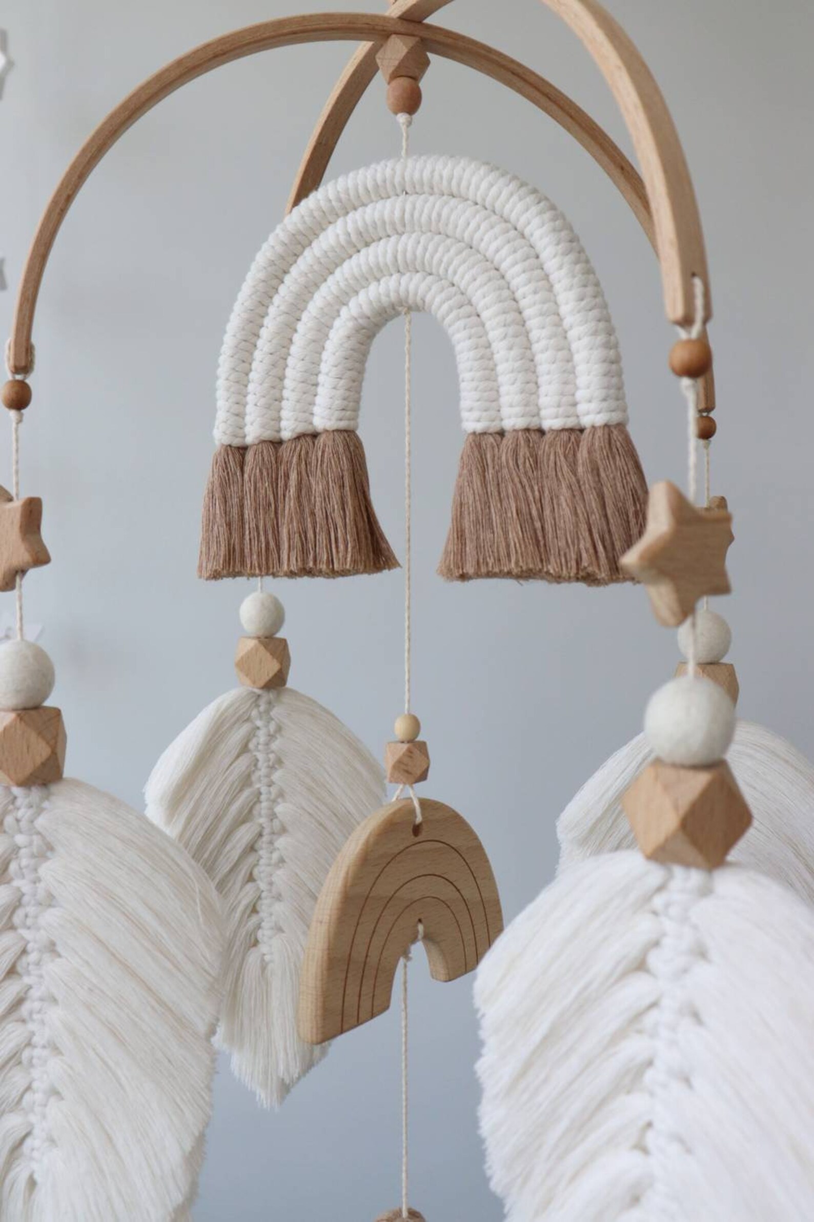 Rainbow Baby Mobile for Crib Macrame Mobile Boho Nursery - Etsy