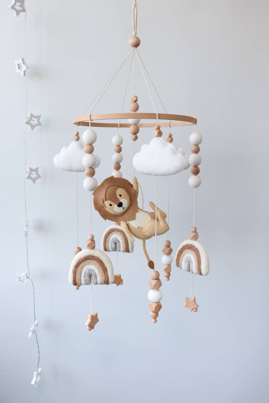 Lion Baby Mobile for Crib Safari Animals Nursery Decor - Etsy