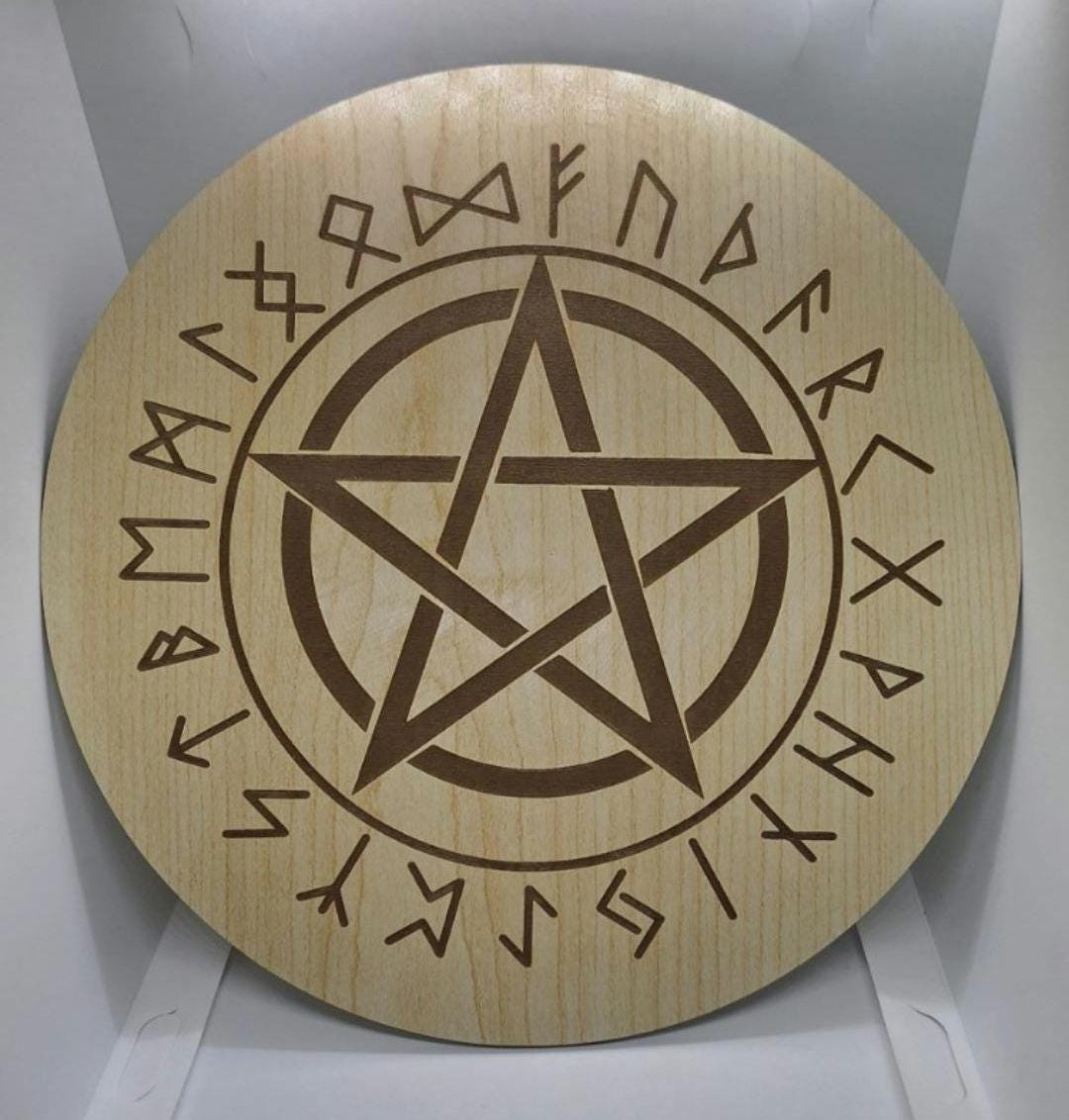 Pentagram Rune Disc - Etsy