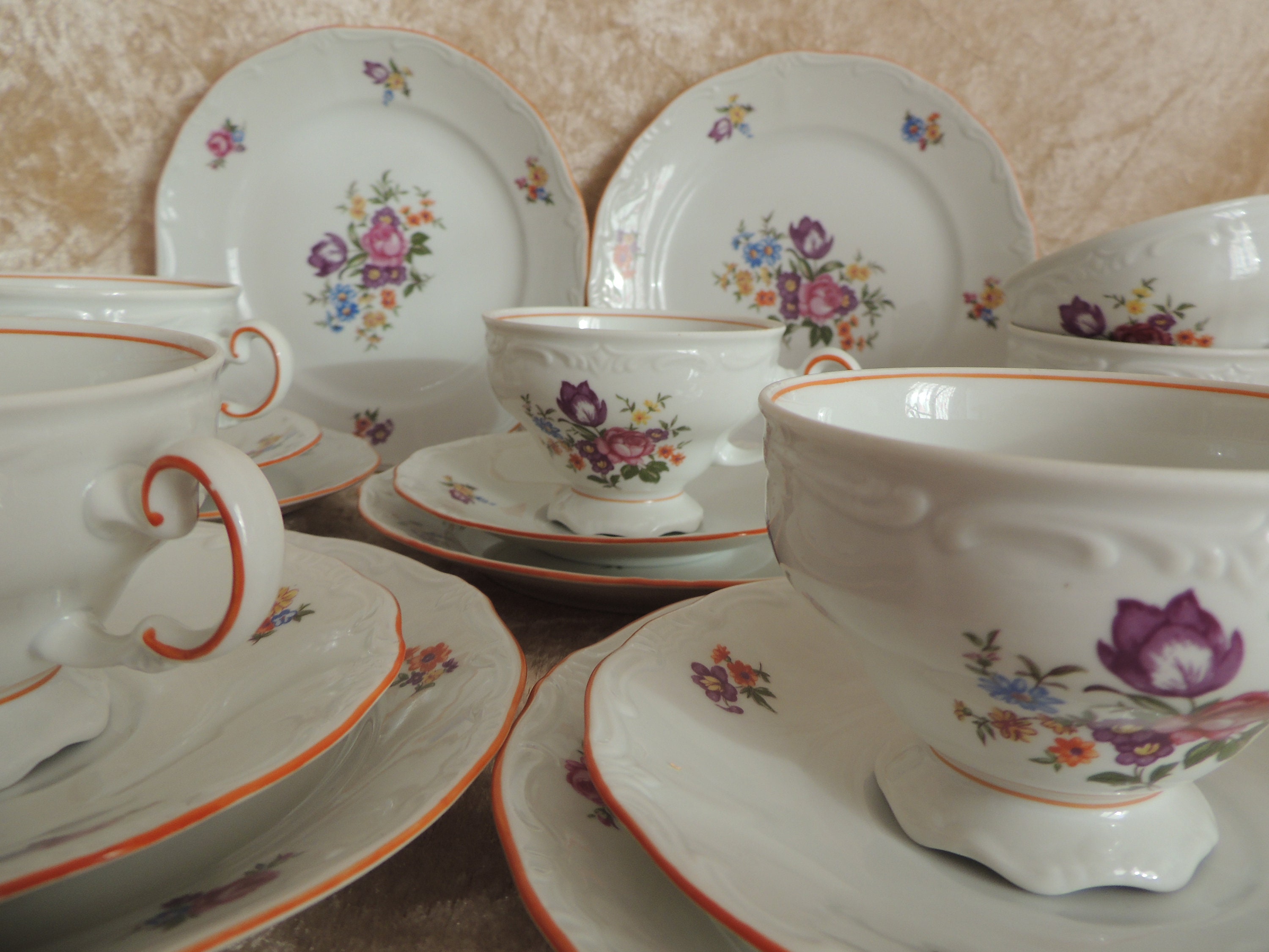 Weimar Porcelain 3-piece Covers Made in GDR - Etsy