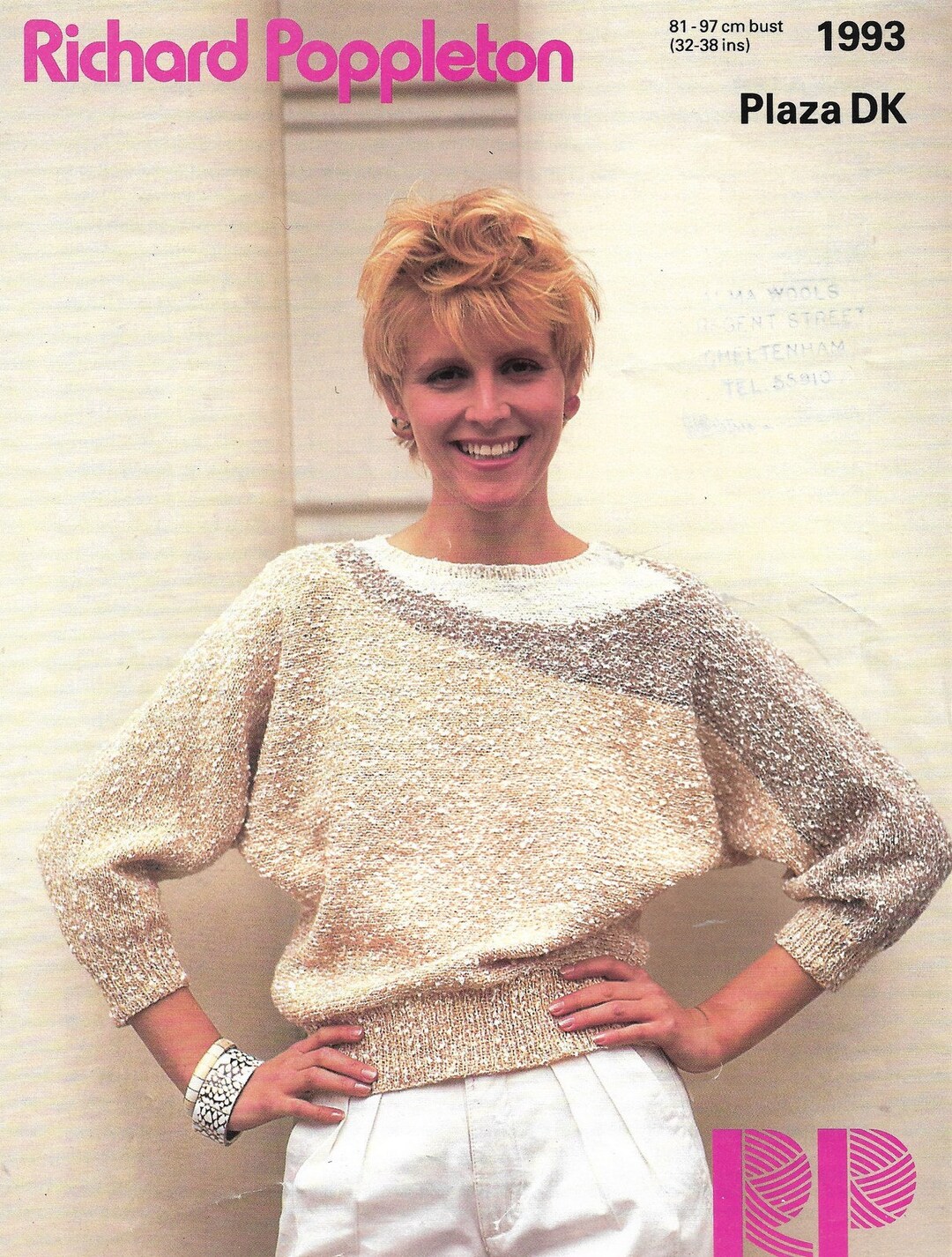 Vintage 1980s, Richard Poppleton 1993 Plaza Double Knit Sweater, Size ...