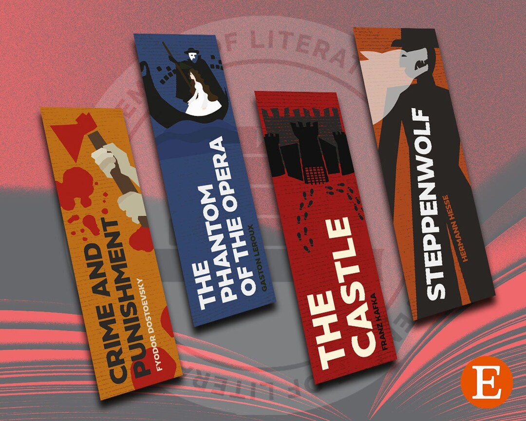 EUROPEAN CLASSICS BOOKMARKS Set Collection Fyodor Dostoevsky Crime ...
