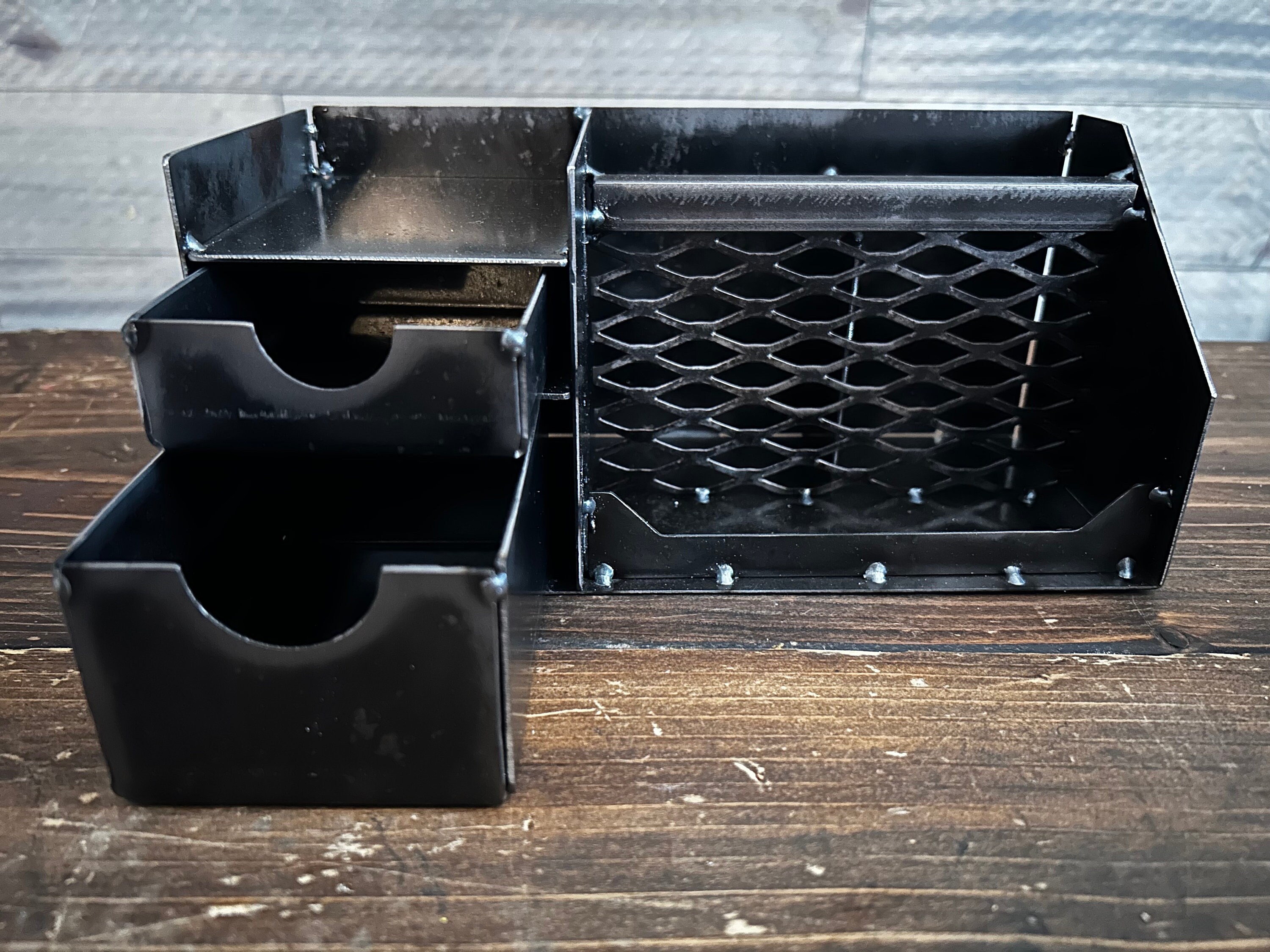 Industrial Steel Desk Organizer 2 Drawer Office Caddy - Etsy