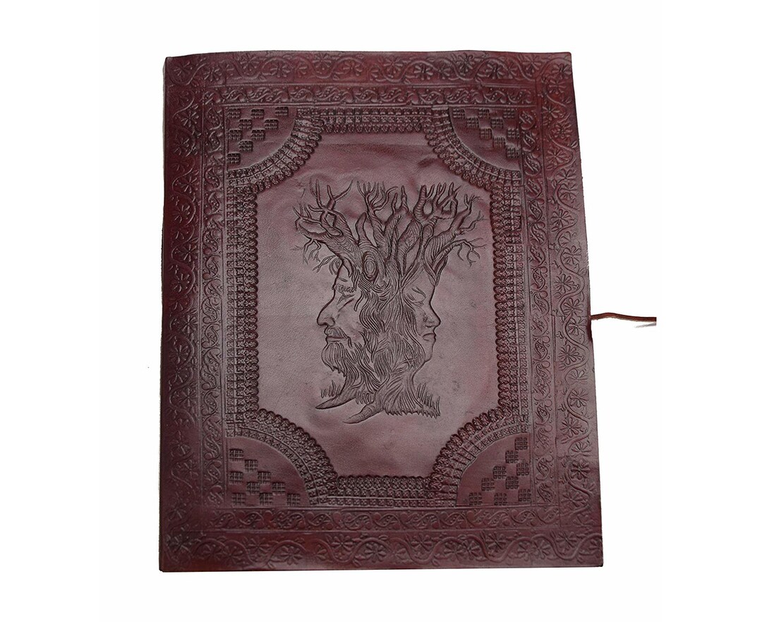The Family Tree * Photo Album XXL Vintage Buffalo Leather Black Cotton ...