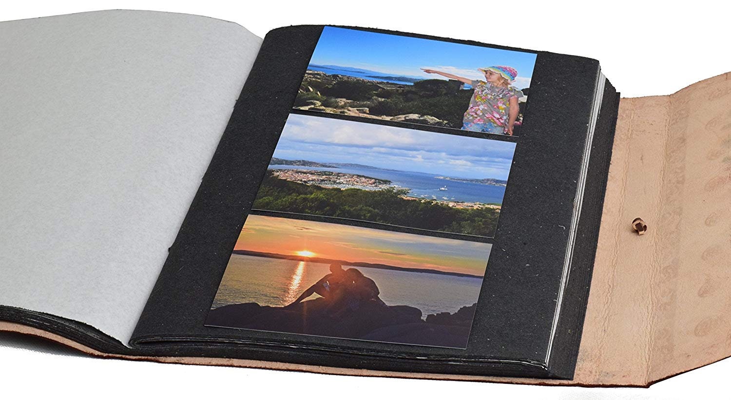 The Family Tree Photo Album XXL Vintage Buffalo Leather Black Cotton ...