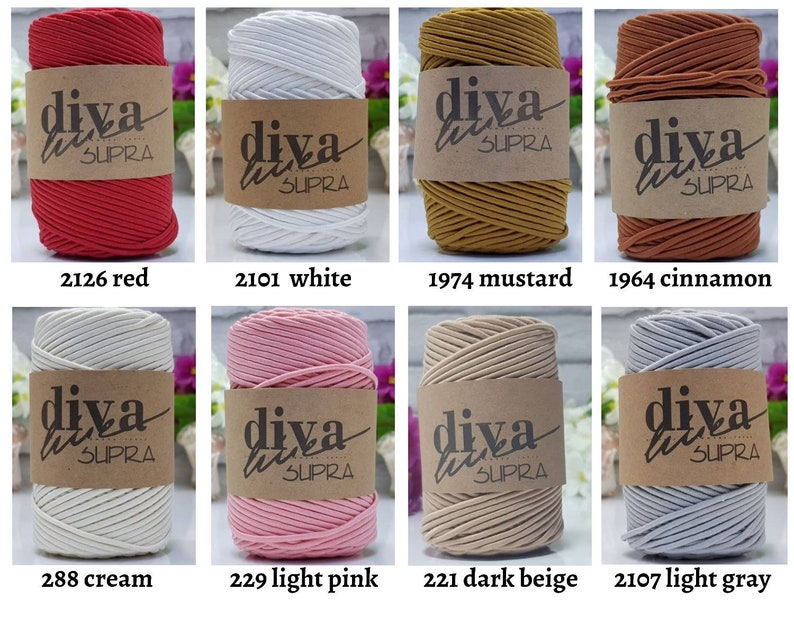 Macrame Cord 2mm Yarn for Bag Crochet Cotton and Polyester - Etsy