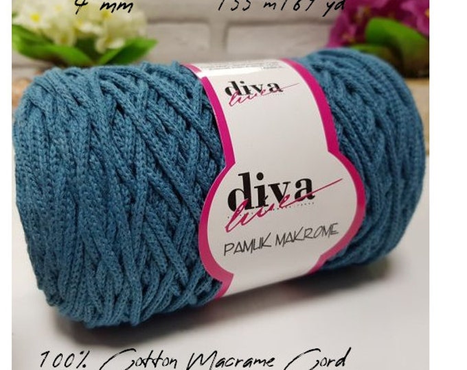 Macrame Cord 2mm Yarn for Bag Crochet Cotton and Polyester Cord Yarn ...