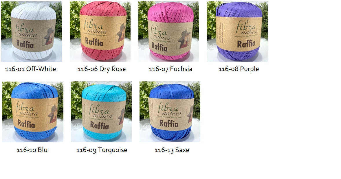Yarn Raffia Fibra Natura Raffia Raffia Yarn Paper Macrame - Etsy