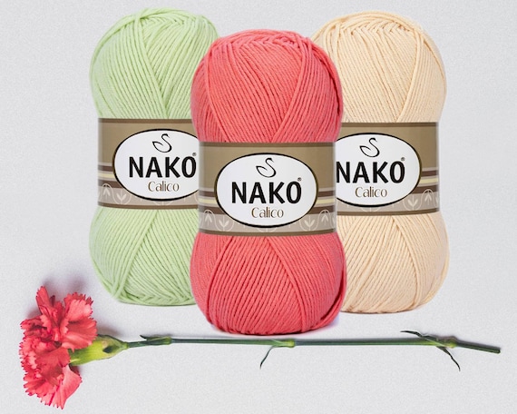 Nako Calico Nako Calico Yarn Cotton Yarn Amigurumi Yarn | Etsy