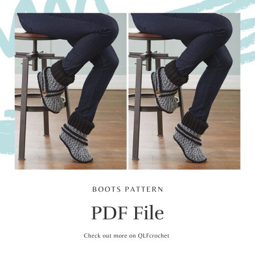 Patterned Boot - Etsy