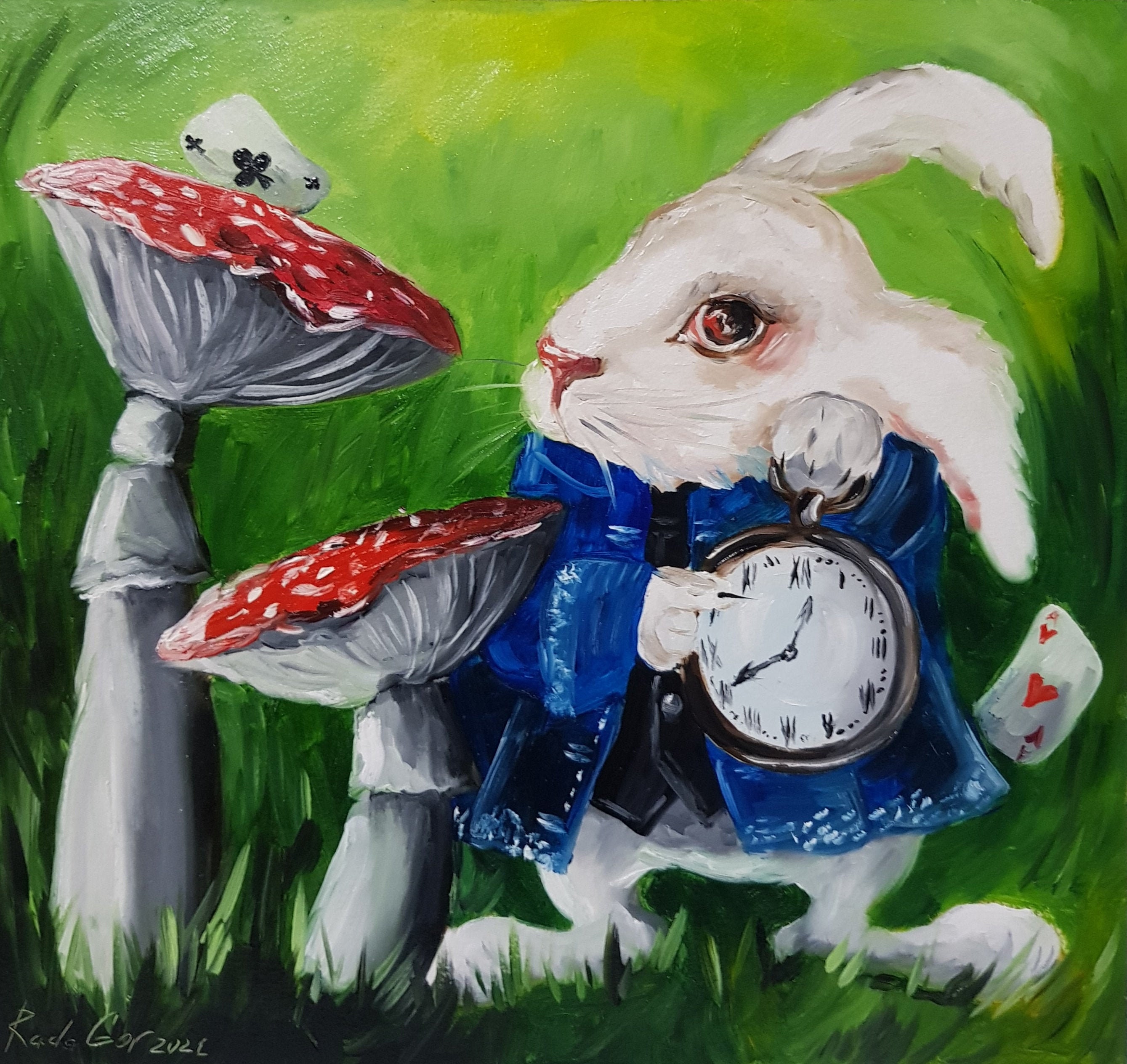 Alice In Wonderland Paintings Rabbit