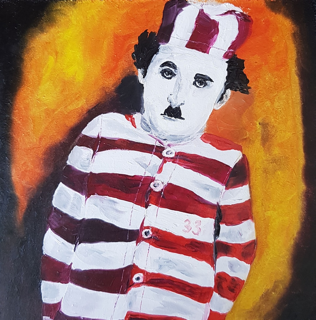 Portrait of Charlie Chaplin Chaplin Painting Wall Art Original Painting ...