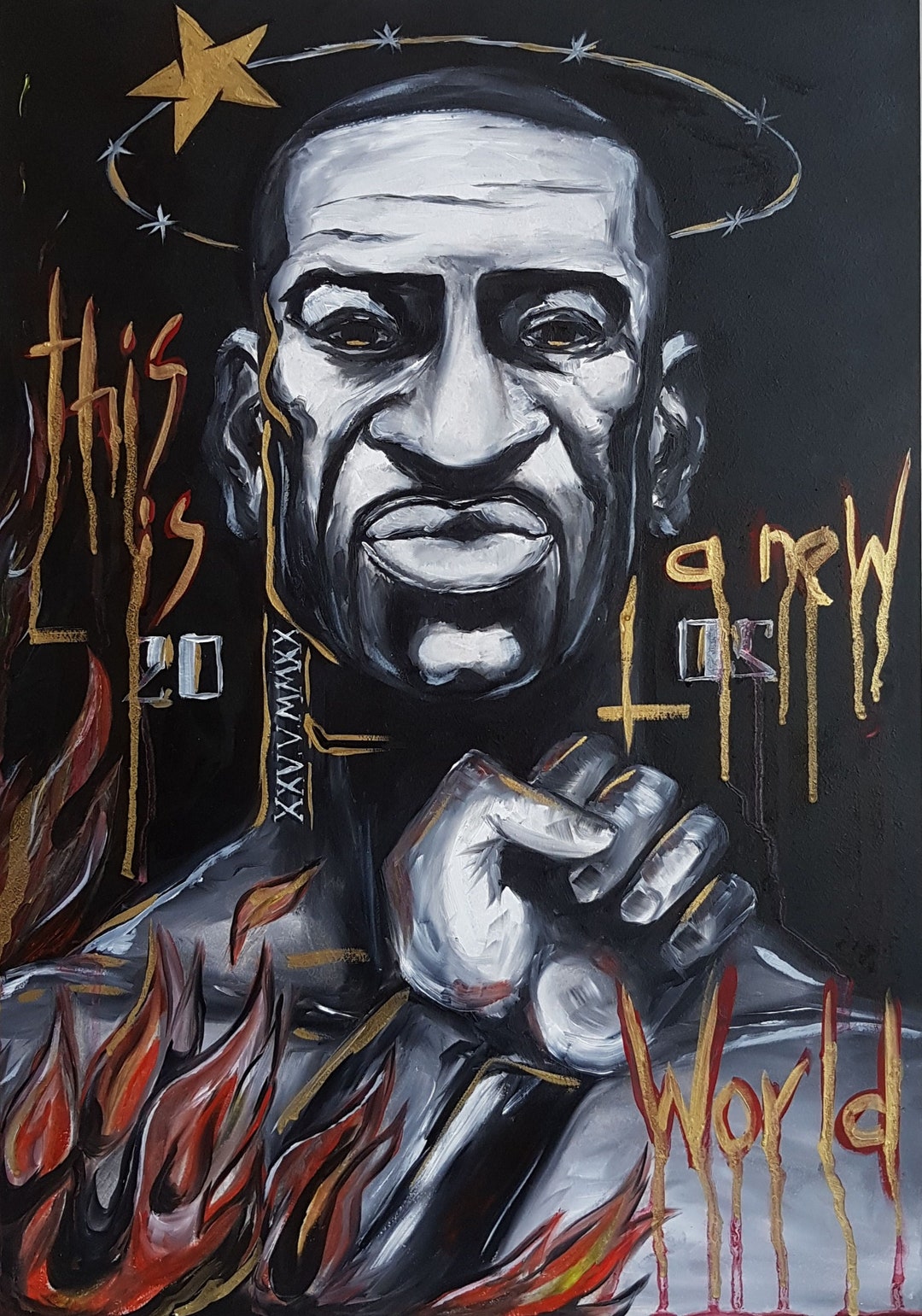 George Floyd Oil Portrait Minneapolis George Floyd Oil - Etsy