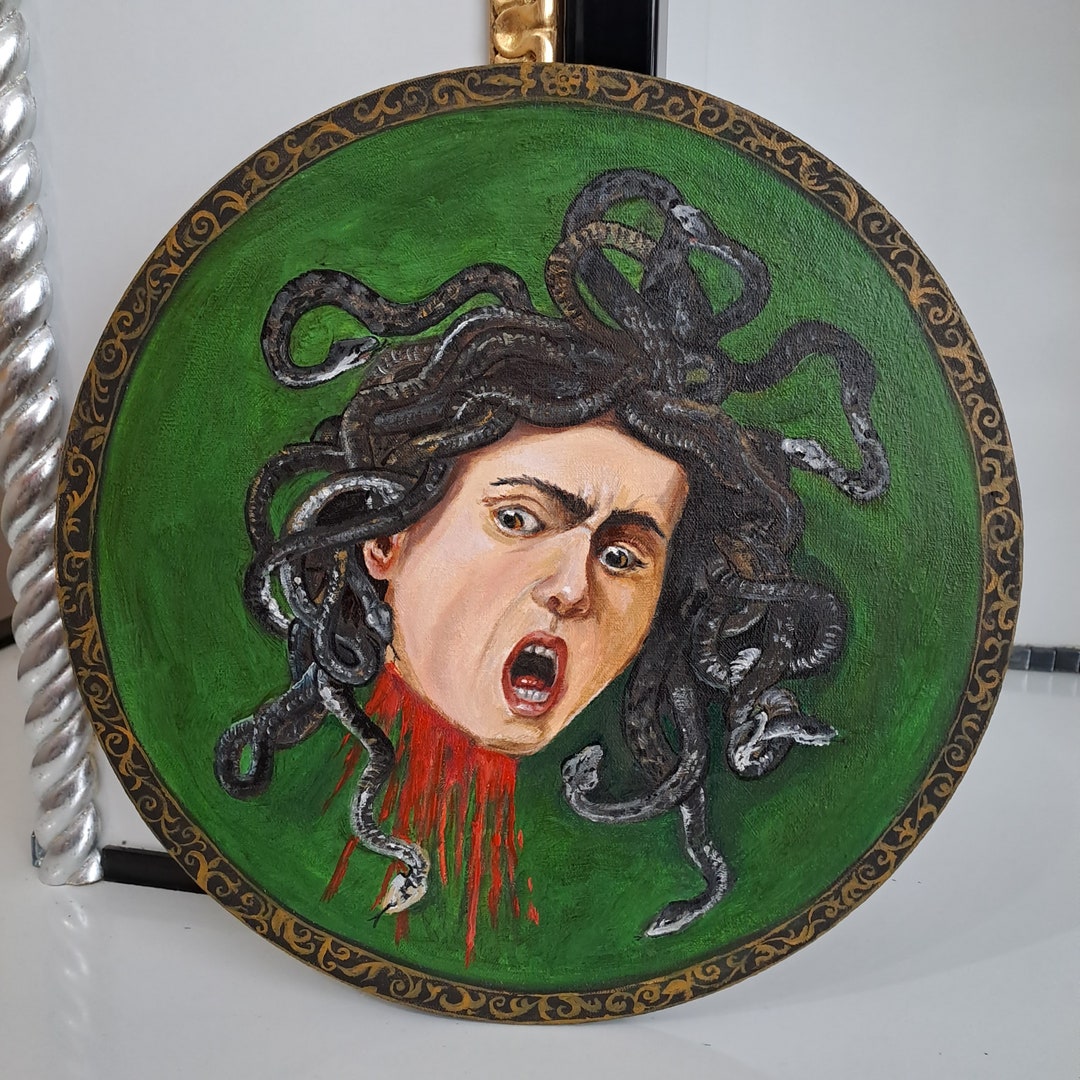 Caravaggio Medusa 1598 Reproduction Hand Painted Oil Medusa Wall Art ...