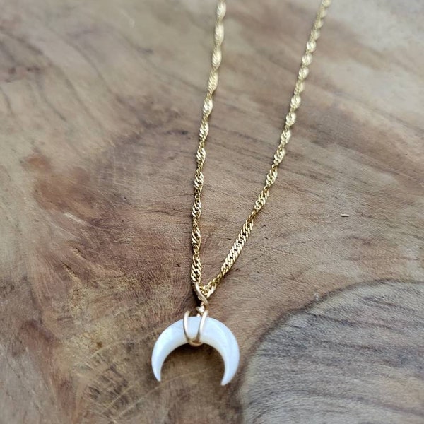 Half Moon Necklace - Etsy