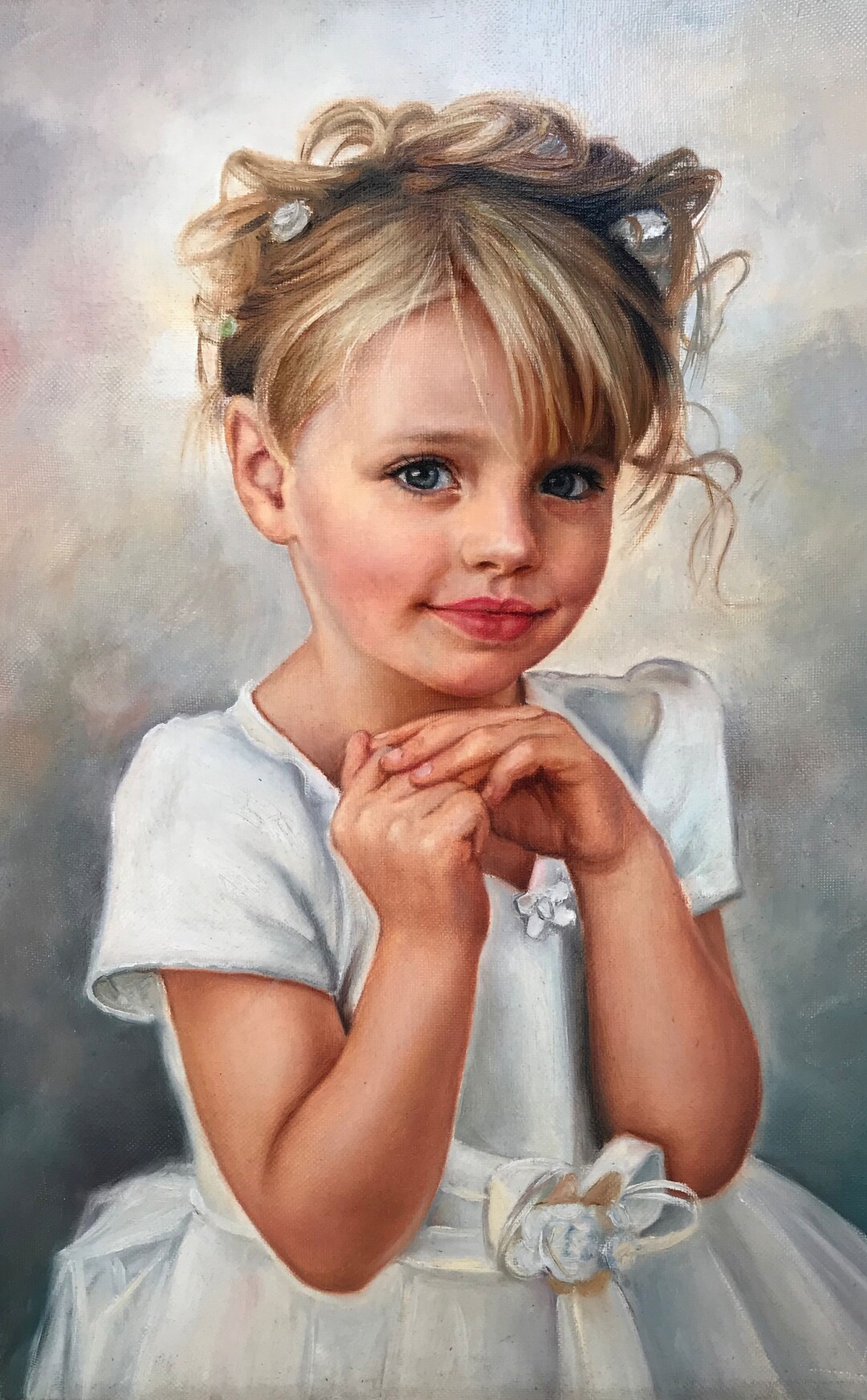 Oil Portrait From Photo Hand-painted Painting as Oil Painting ...