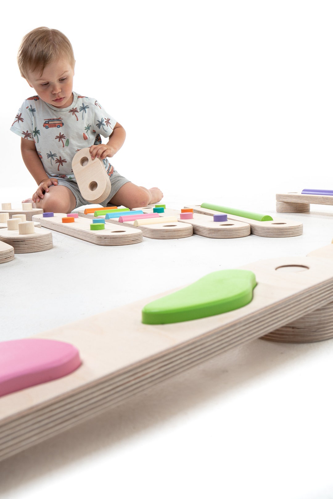 14-piece Balance Toy Set of Double-sided Balancing Boards, Balancing ...