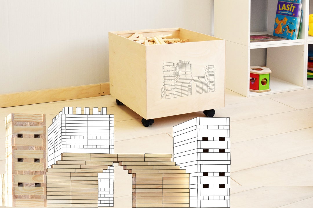 Pack of 500 Architectural Building Blocks, Construction Building Blocks ...