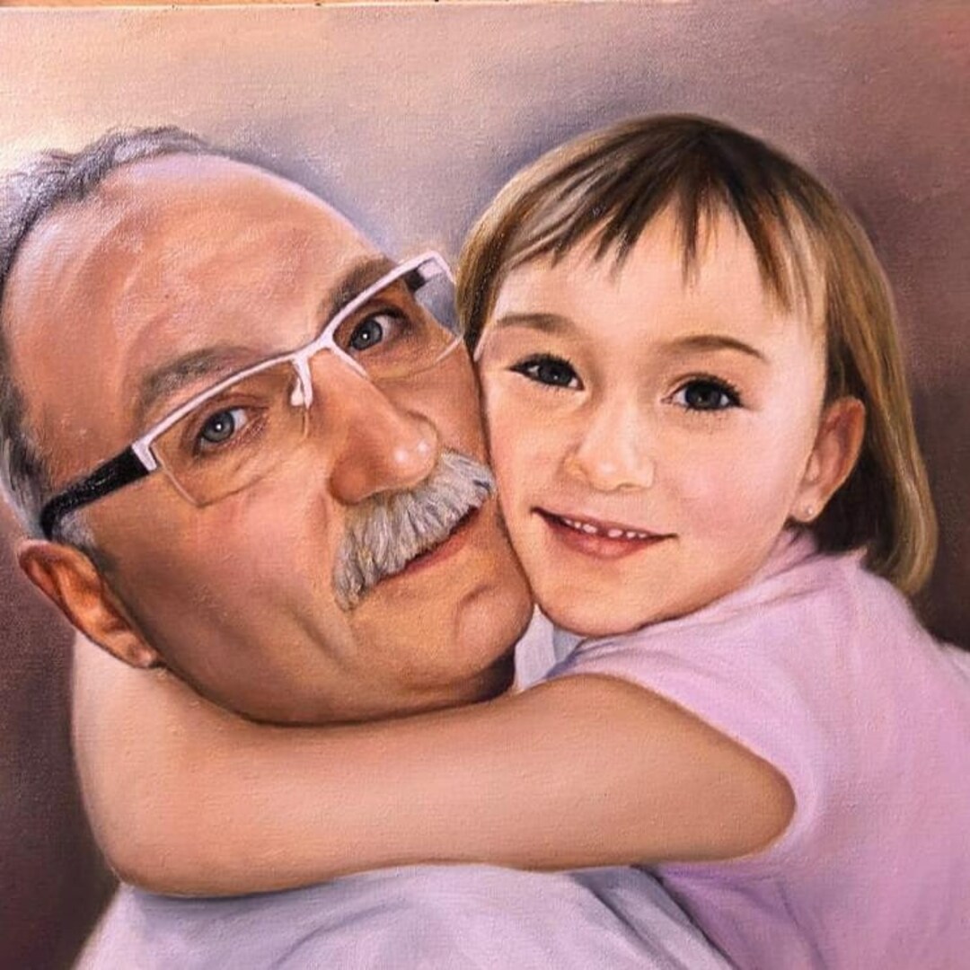 Custom Oil Portrait From Photo, Commission Portrait Painting on Canvas ...