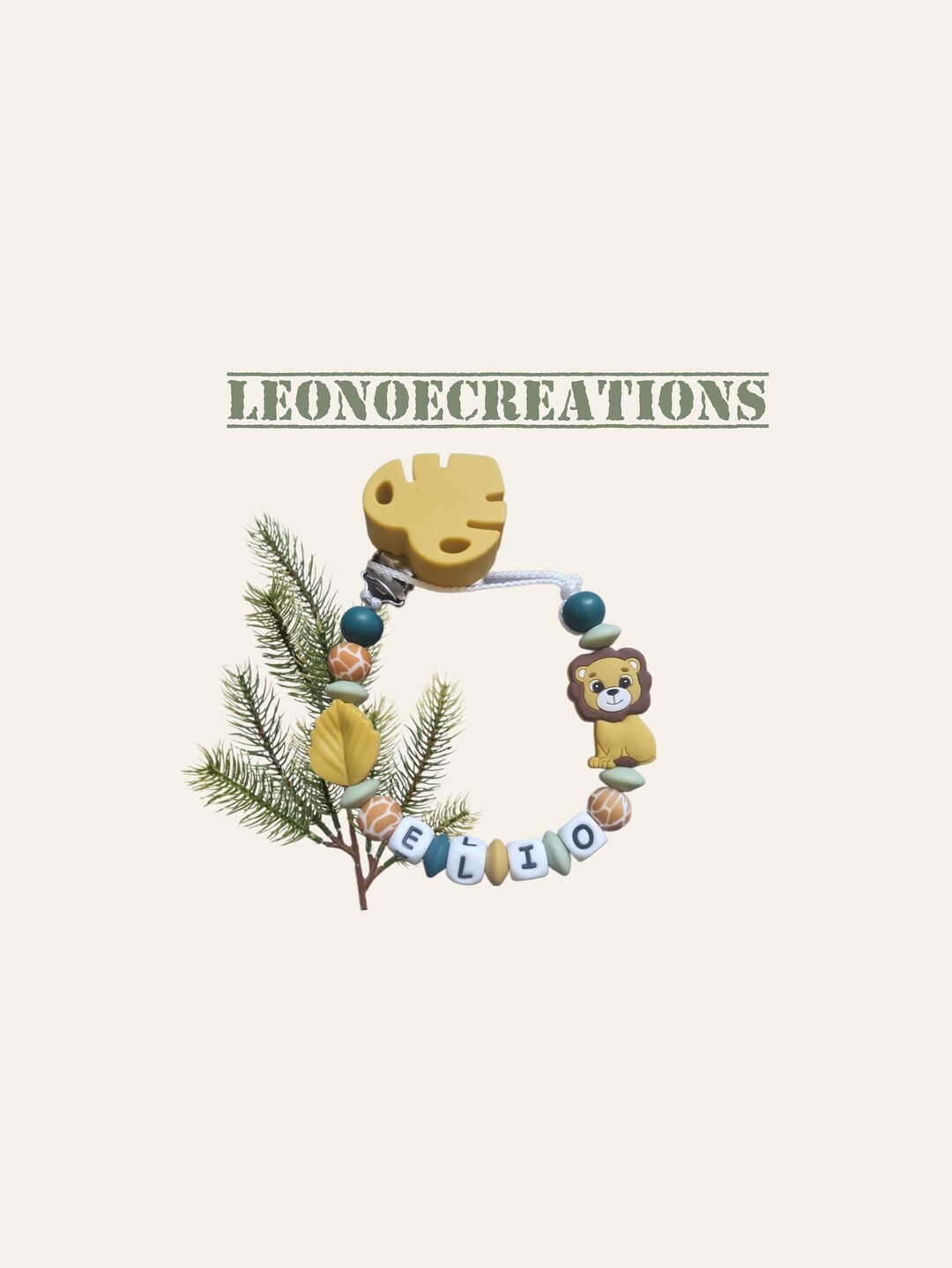 Personalized Pacifier Clip Lion Safari Theme Gift - Etsy