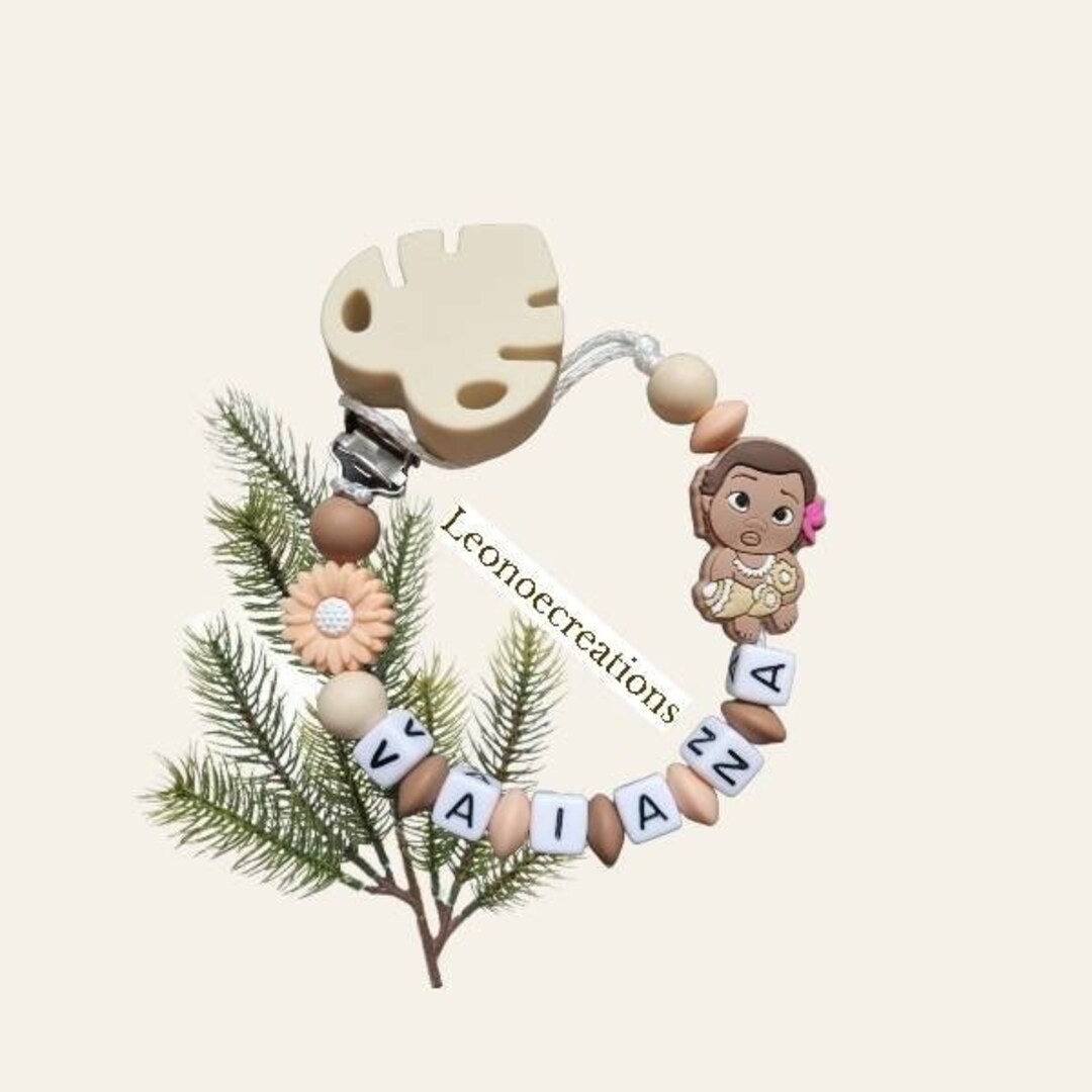 Personalized Pacifier Clip Custom Vaiana Gifts - Etsy