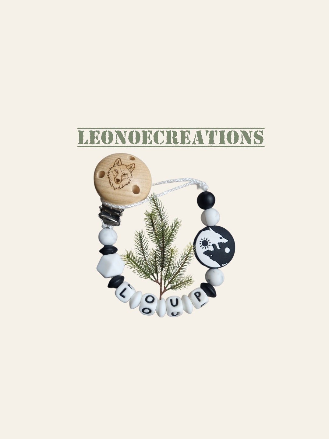 Personalized Wolf Pacifier Clip Gifts Birthday - Etsy