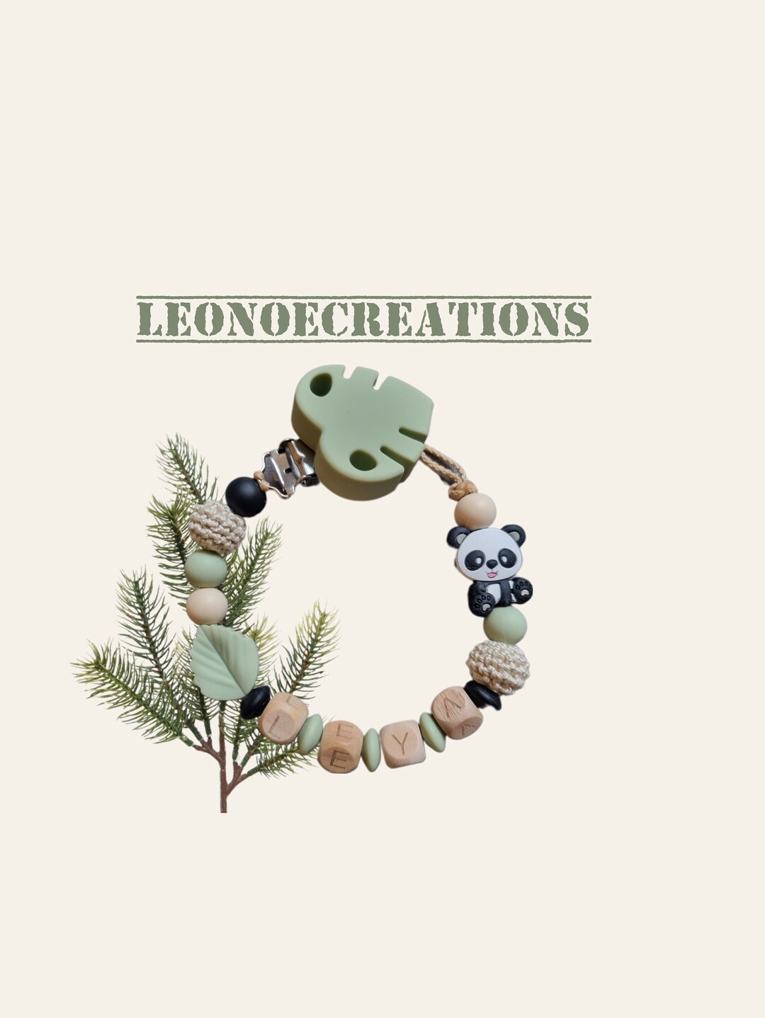 Personalized Panda Pacifier Clip Gifts - Etsy