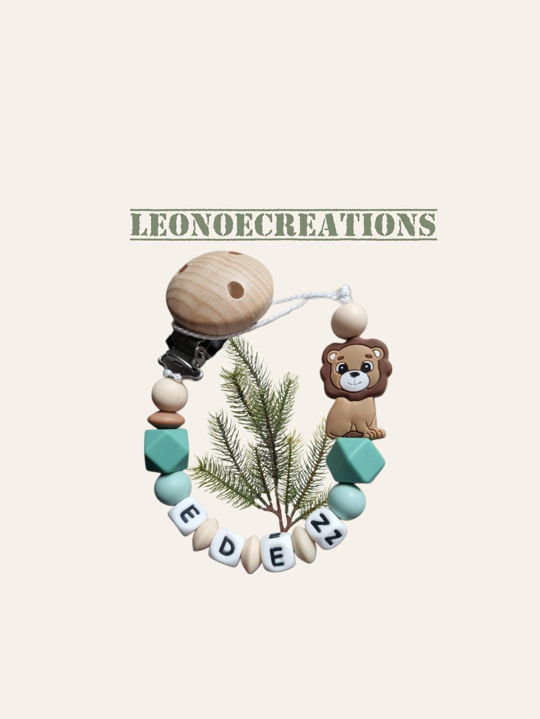 Personalized Lion Pacifier Clip | Birthday Gift | Birth - Etsy