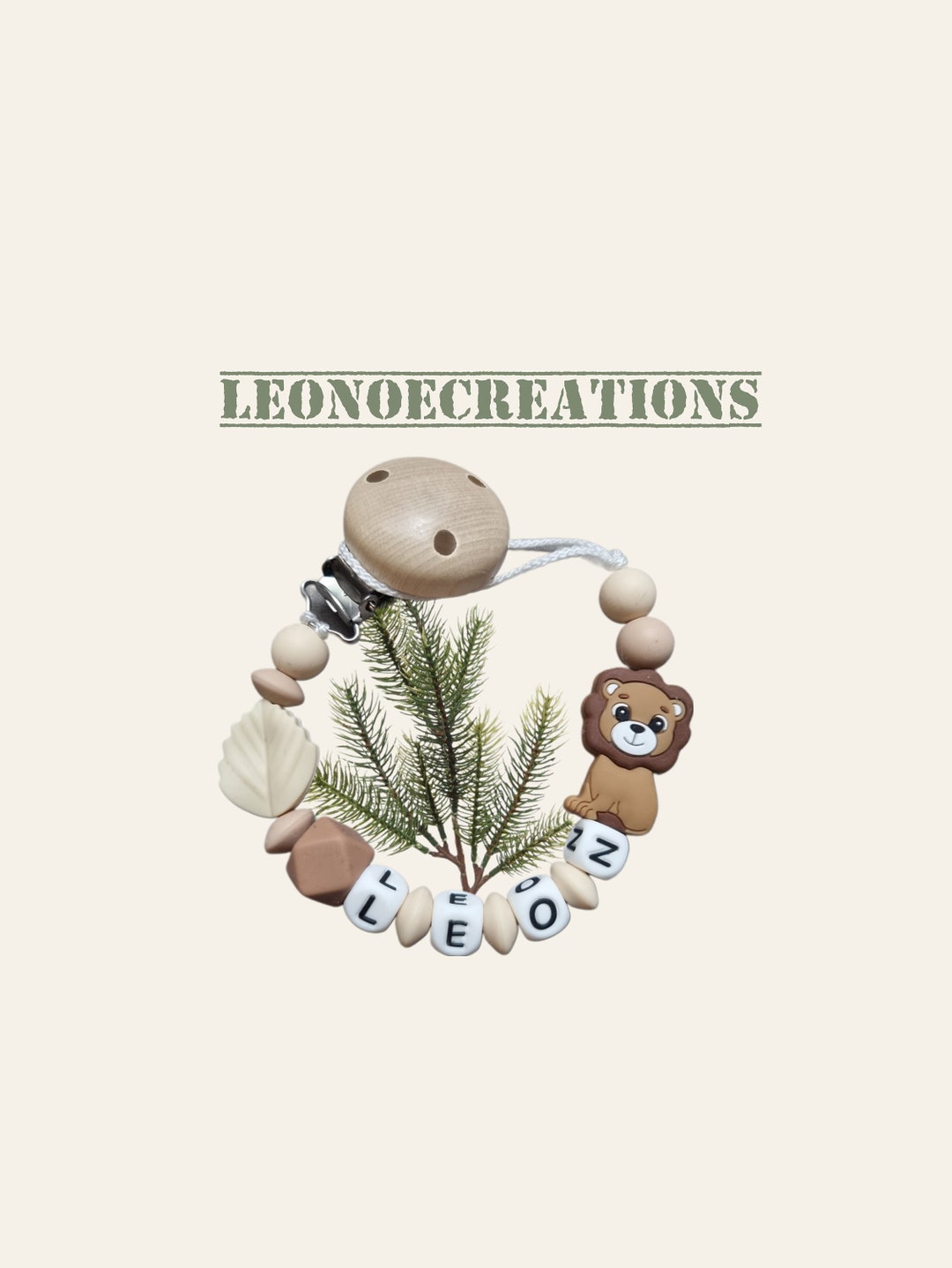 Personalized Pacifier Clip Lion Silicone Pacifier Clip Personalized ...