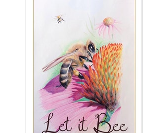 Let It Bee Poster - Etsy