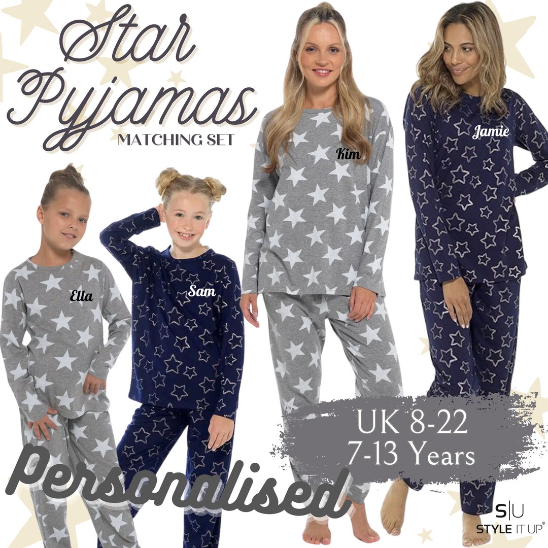 Personalised Womens Pyjamas Pjs Warm Cosy Soft Fleece Nightwear ...