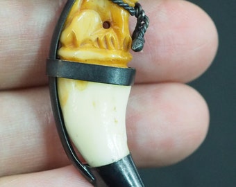 Tiger Tooth Pendant | Etsy