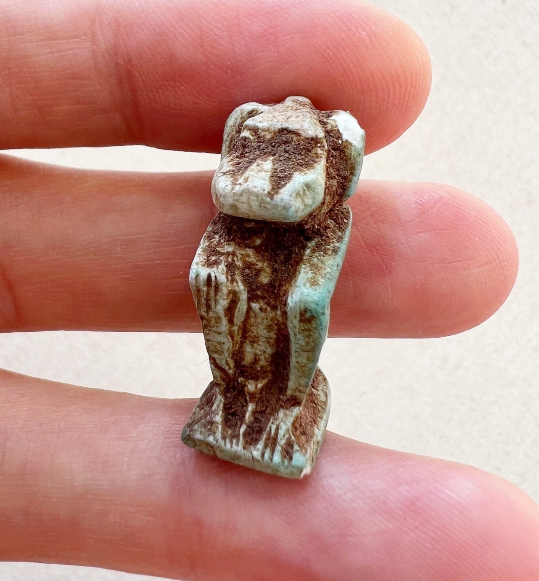 Ancient Faience Baboon Egyptian God Babi Amulet Bead Pendant - Etsy