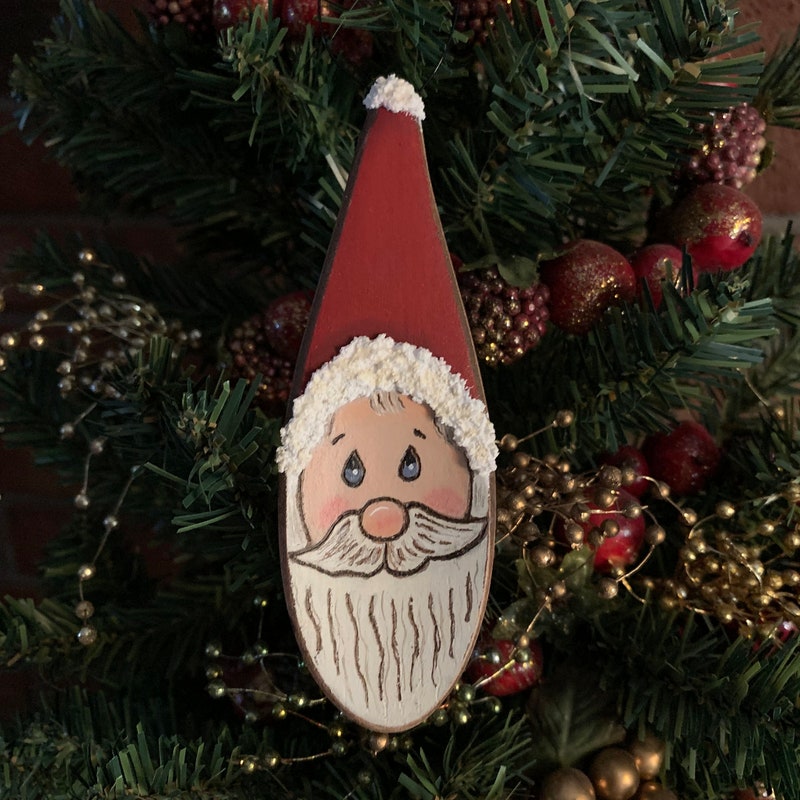 Hand Painted Santa - Etsy