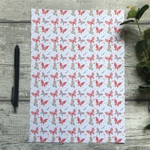 Butterflies 5 Sheets A4 Patterned Paper Scrapbooking - Etsy UK