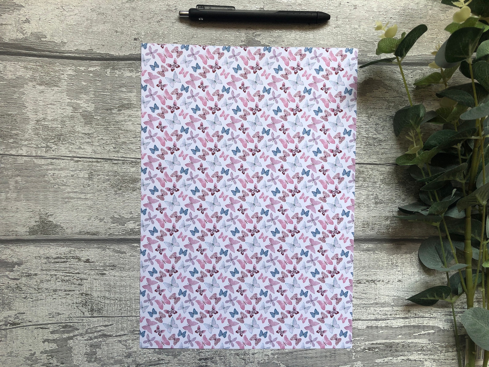 Butterflies 5 Sheets A4 Patterned Paper Scrapbooking - Etsy UK