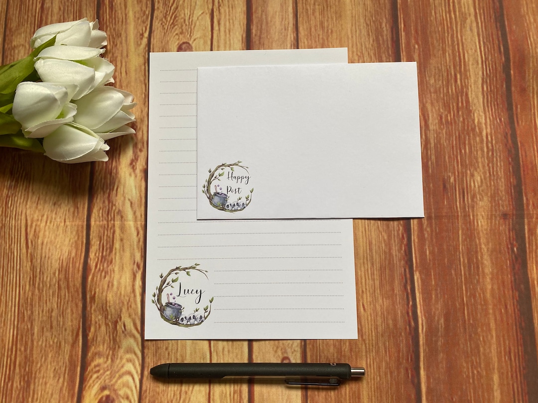 Personalised Cauldron A5 Writing Set, Writing Set, Penpal, Custom ...