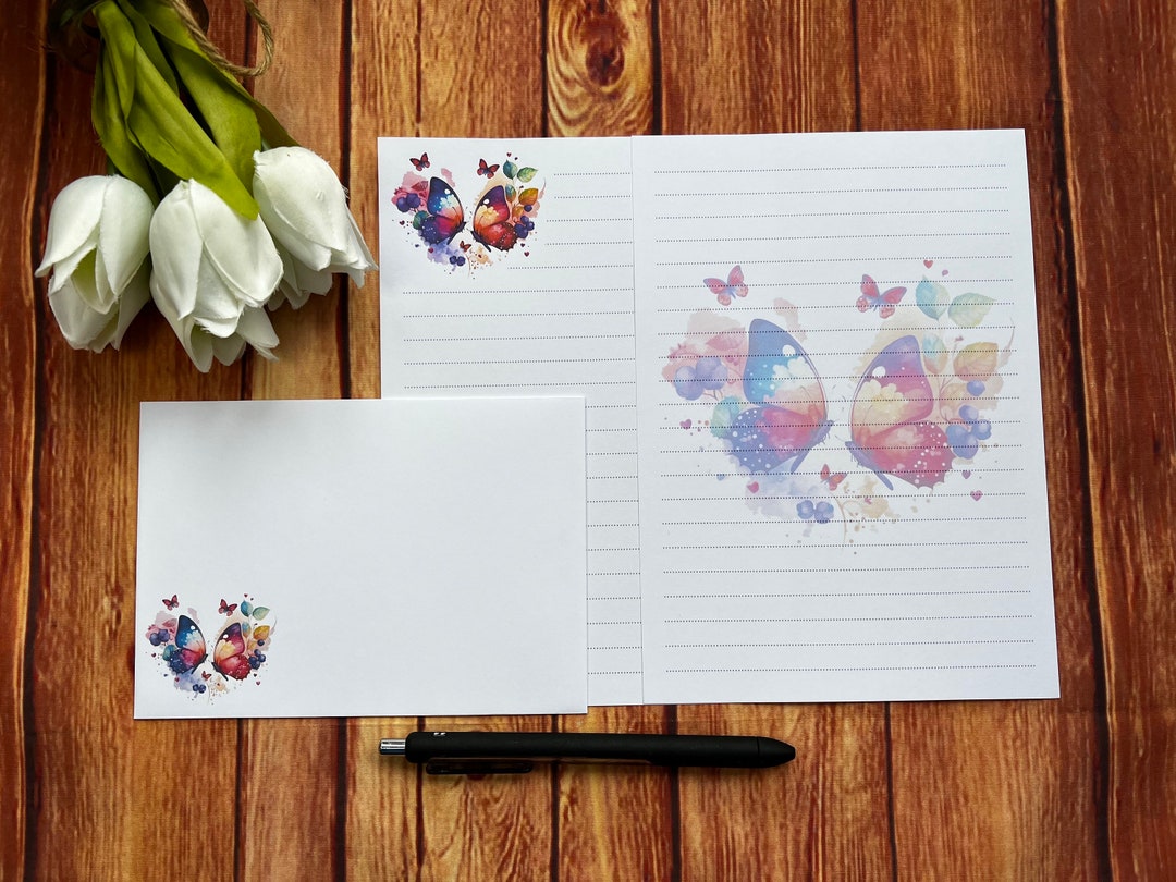 Bright Butterflies A5 Writing Set, Snail Mail, Happy Post, Penpal ...