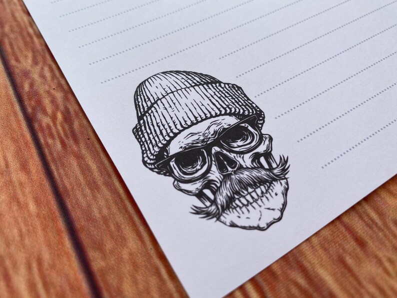 Hipster Skull A5 Writing Set Writing Set Penpal Custom | Etsy