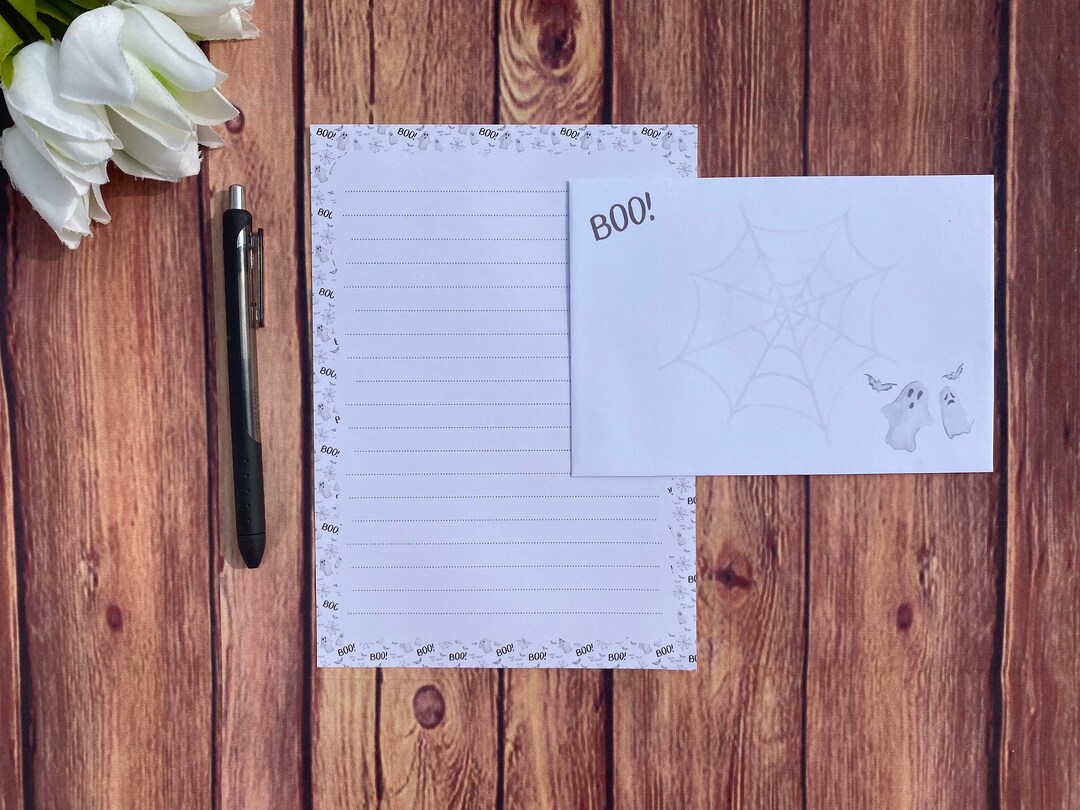 Boo! Border A5 Writing Set, Snail Mail, Happy Post, Penpal, Custom ...
